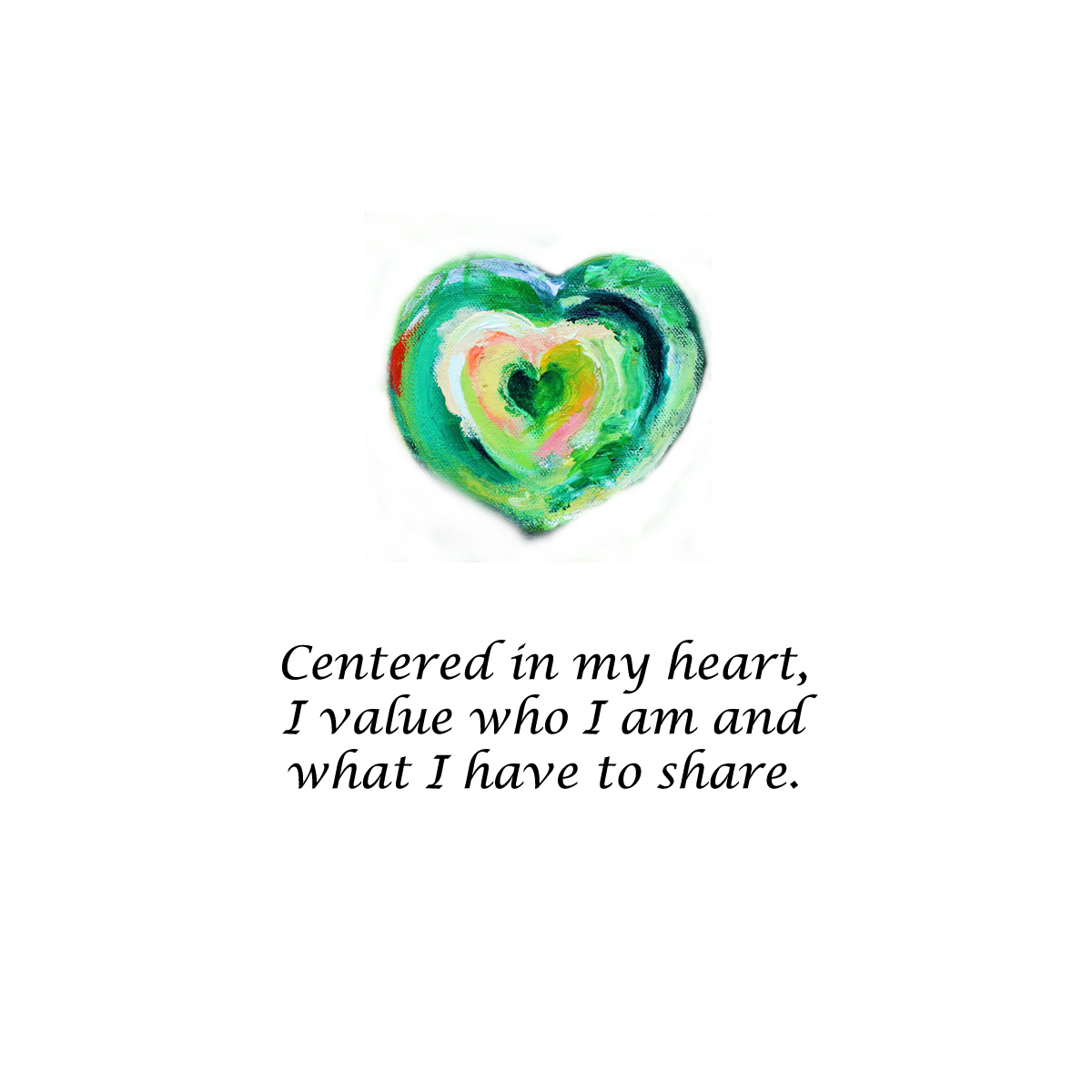 Heart Cards – The Heart Based Life – Heart Thoughts Make Me Strong